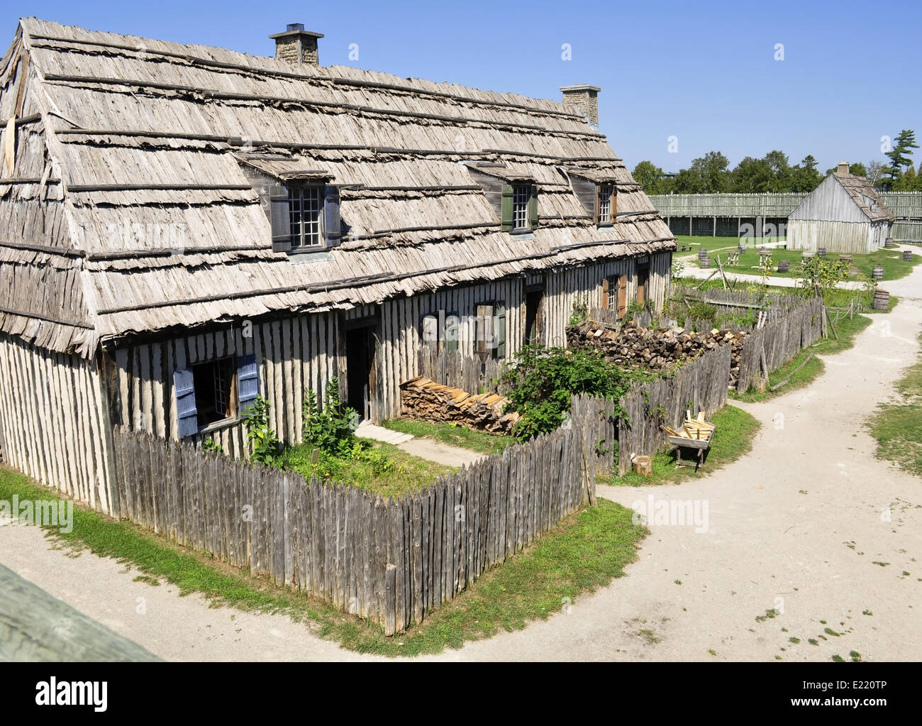 Colonial Fort Michilimackinac Stock Photo - Alamy