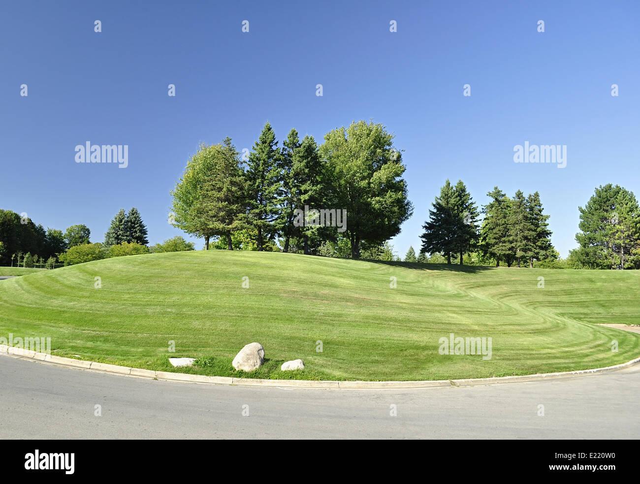Hill and trees hi-res stock photography and images - Alamy