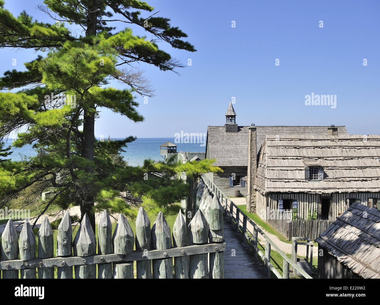 Colonial Fort Michilimackinac Stock Photo - Alamy