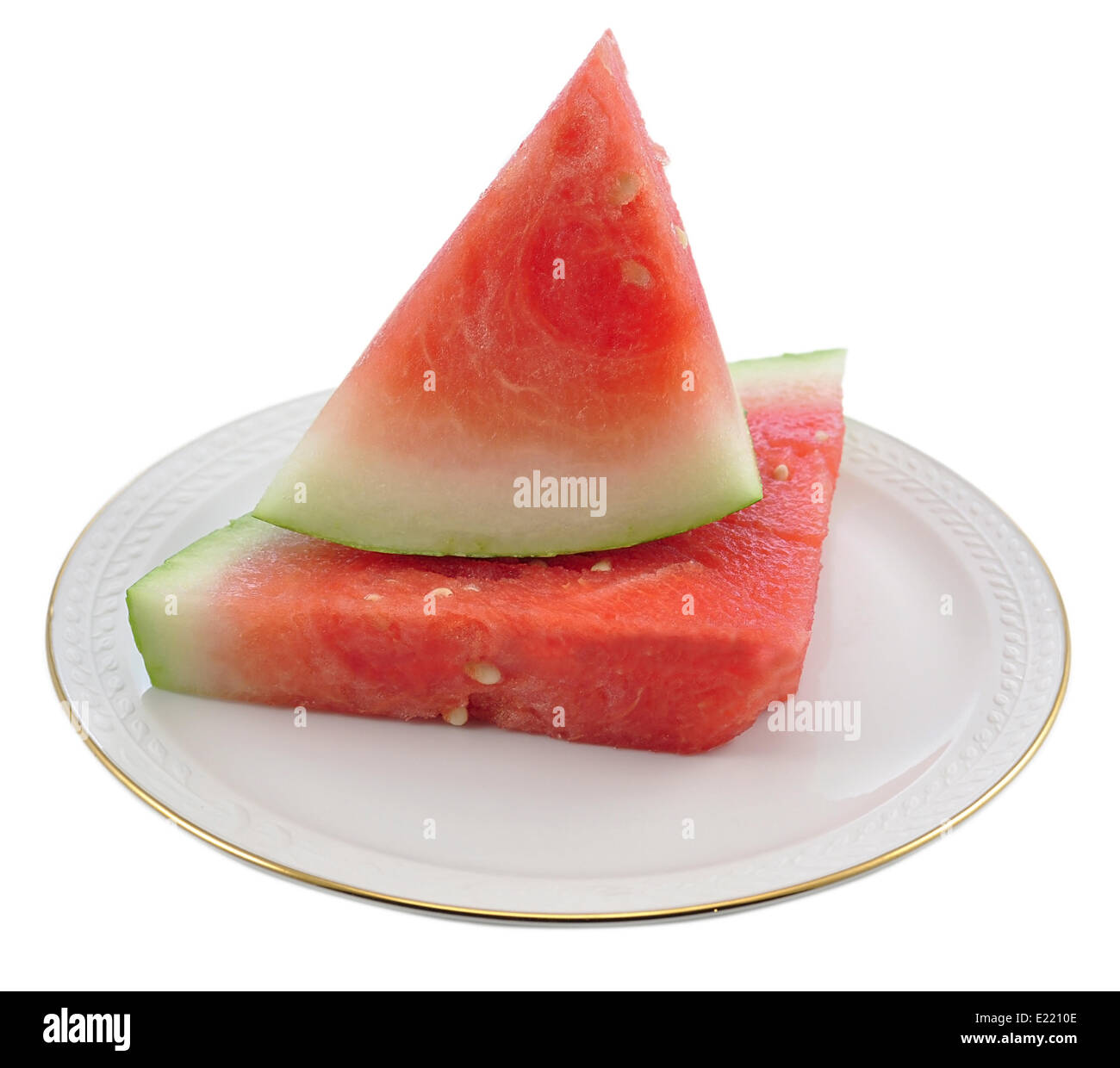 Slices red watermelon Cut Out Stock Images & Pictures - Alamy