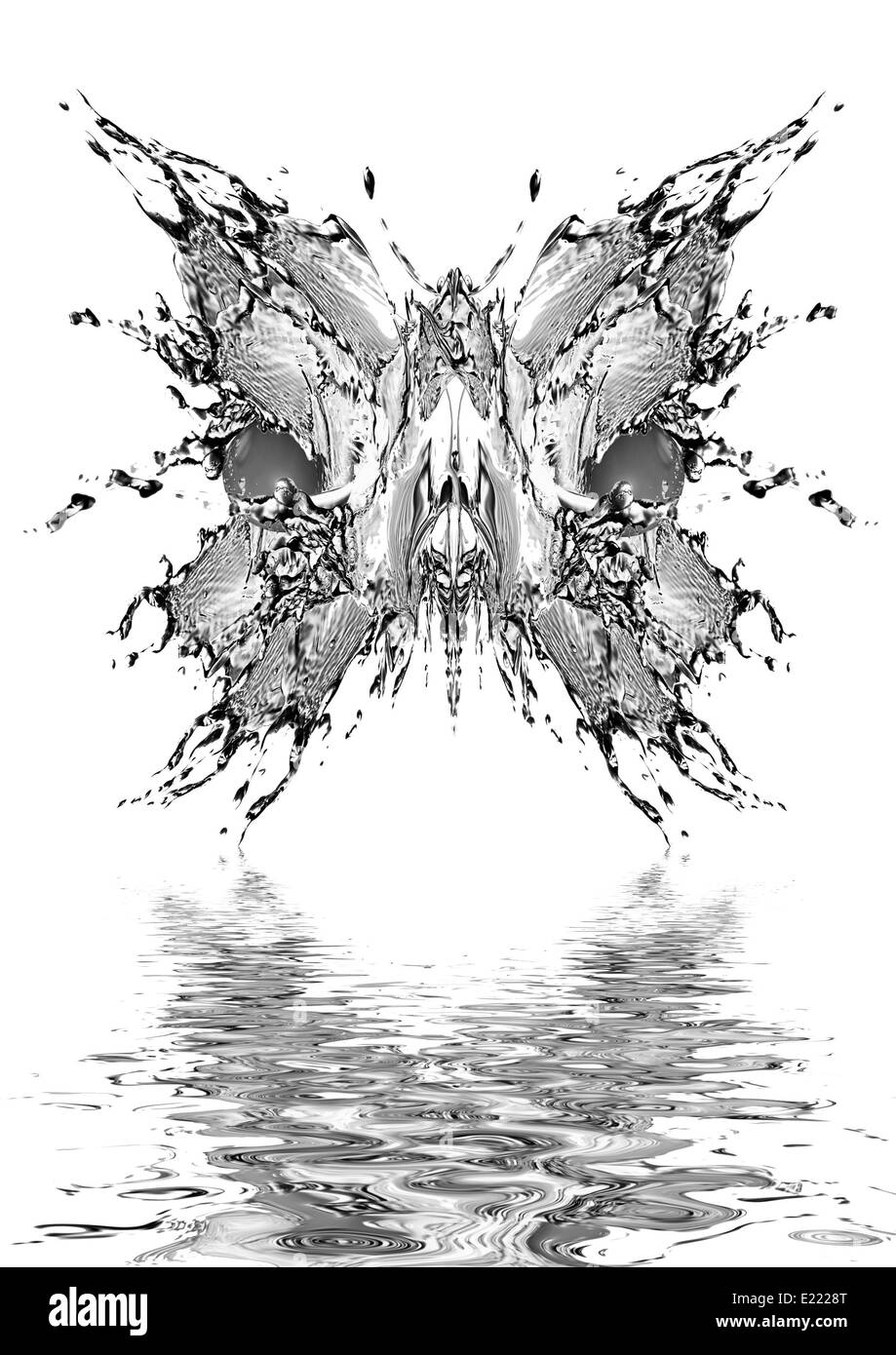 Butterfly blue abstract Black and White Stock Photos & Images - Alamy