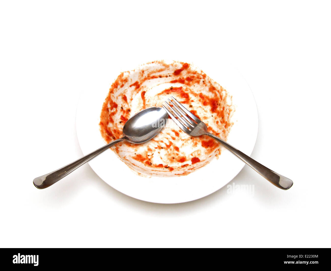 Empty used plate hi-res stock photography and images - Alamy