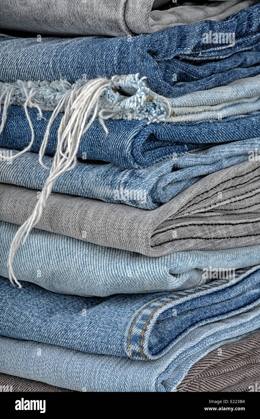 a pile of jeans Stock Photo - Alamy