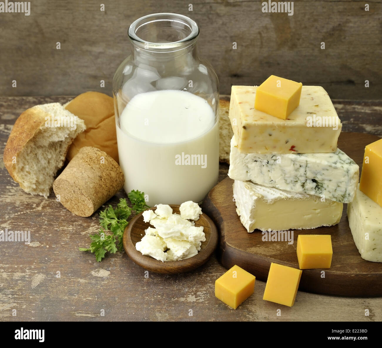 Assorted dairy products milk hi-res stock photography and images - Alamy