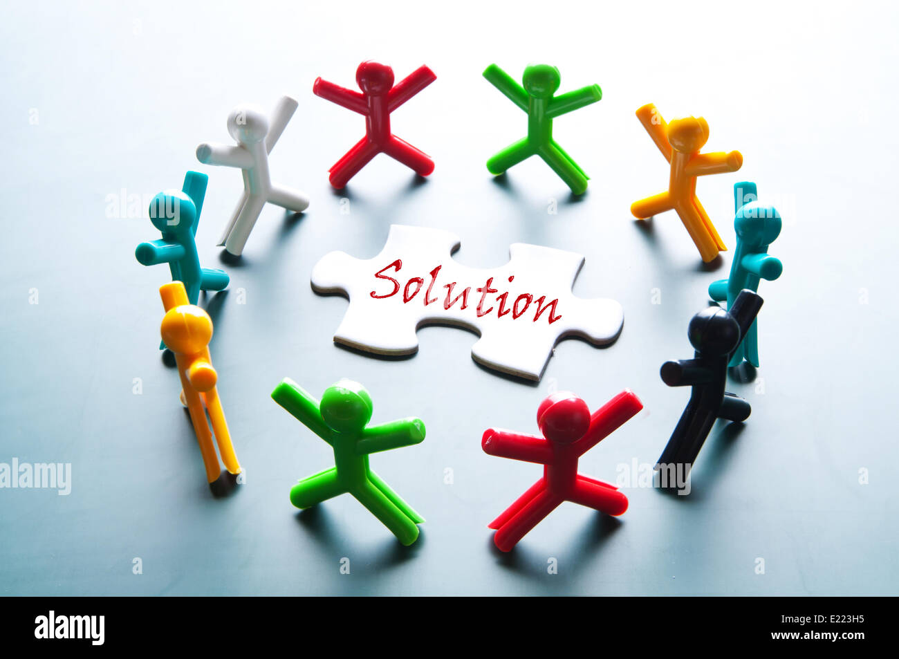 Teamwork for solve problem Stock Photo - Alamy