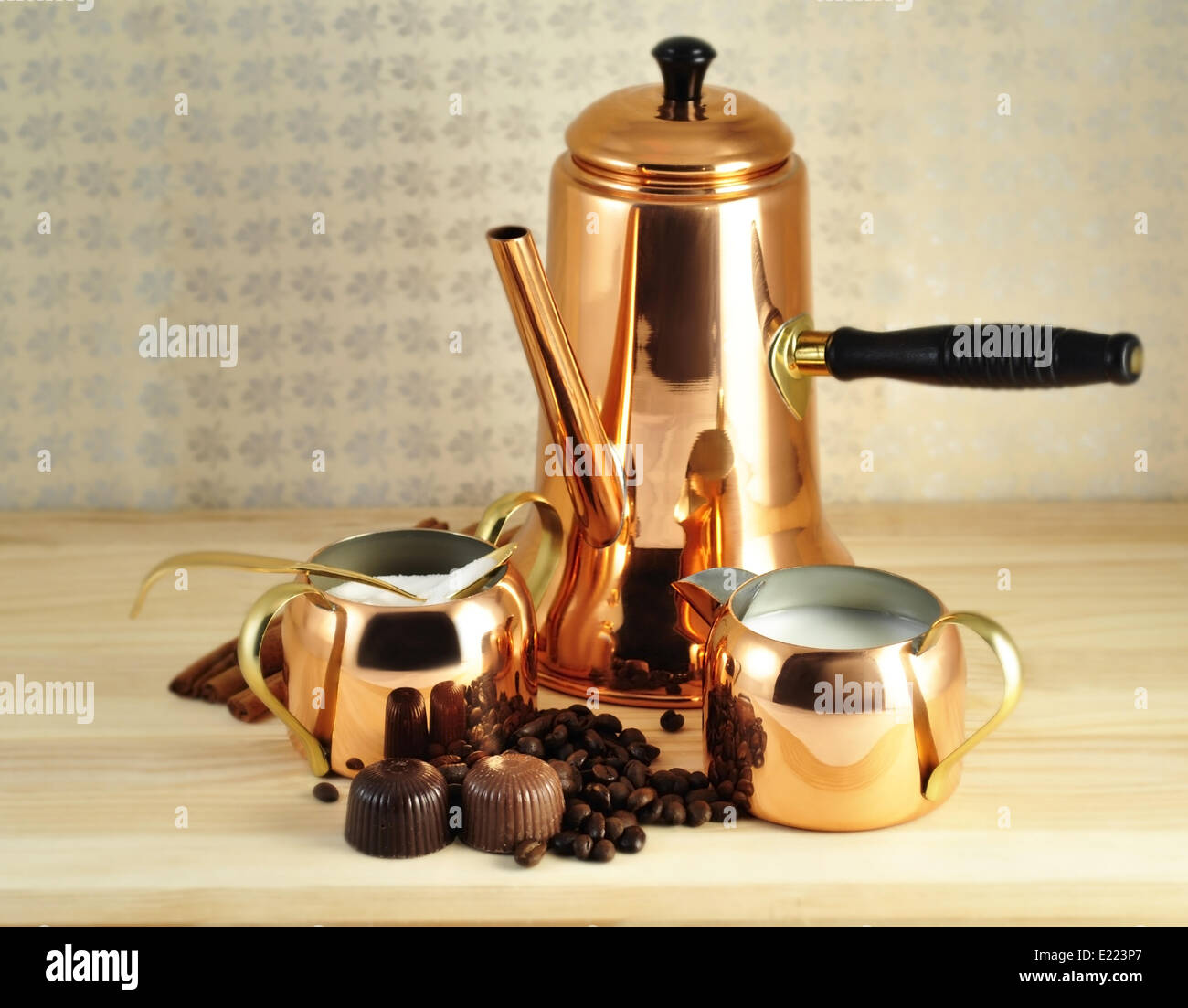 vintage coffee set Stock Photo - Alamy
