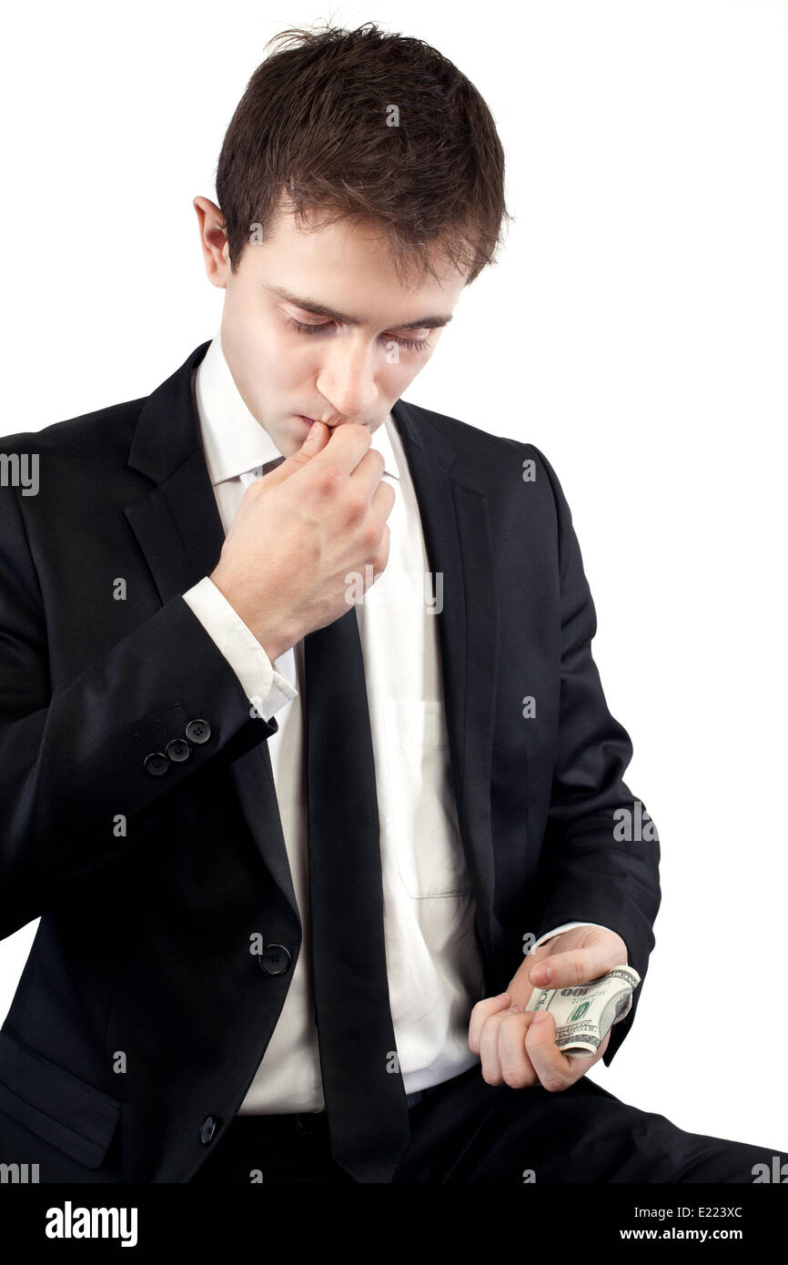 Man and money Stock Photo - Alamy