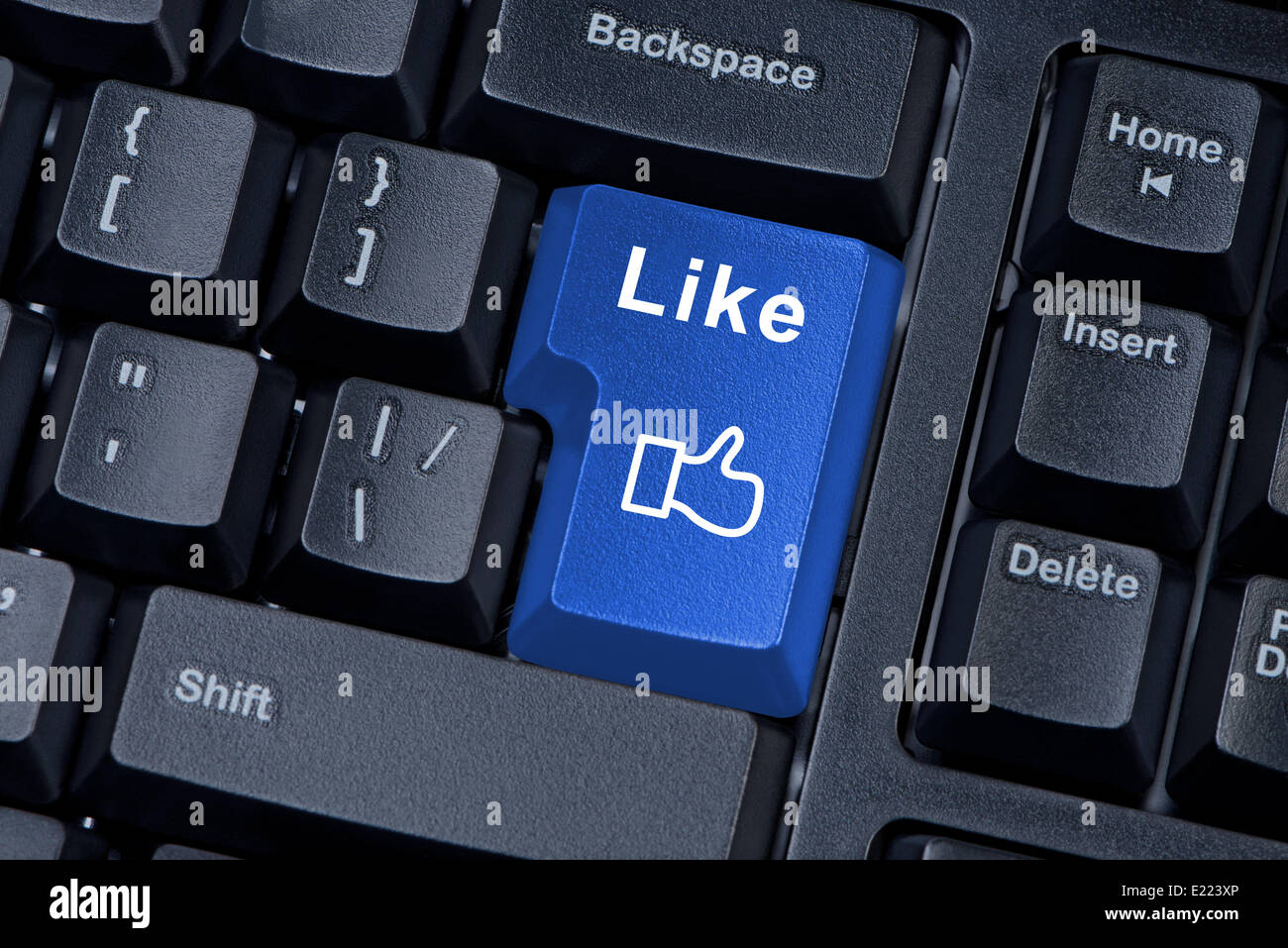 Button keypad like with icon thumb up Stock Photo - Alamy