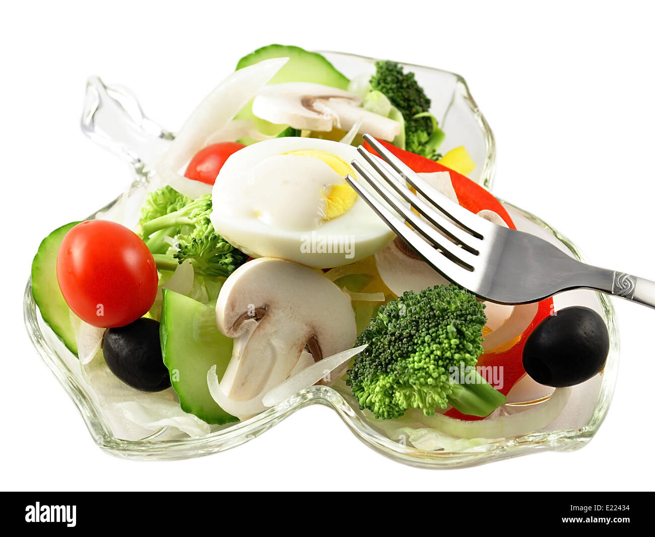 Serving of salad Cut Out Stock Images & Pictures - Alamy