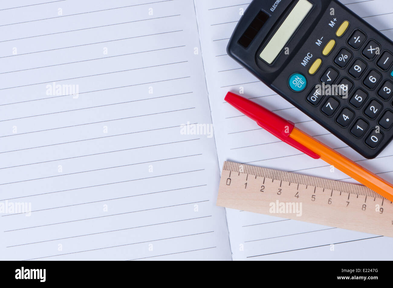 Ruler and calculator hi-res stock photography and images - Alamy