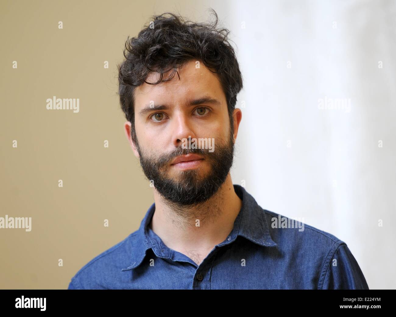 Berlin, Germany. 13th June, 2014. Italian artist Luca Trevisani is ...