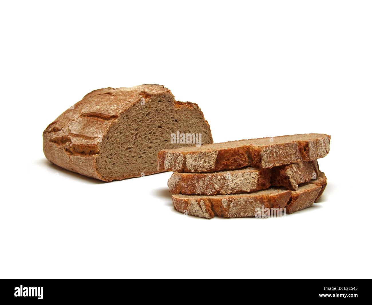 Brown bread slices Cut Out Stock Images & Pictures - Alamy