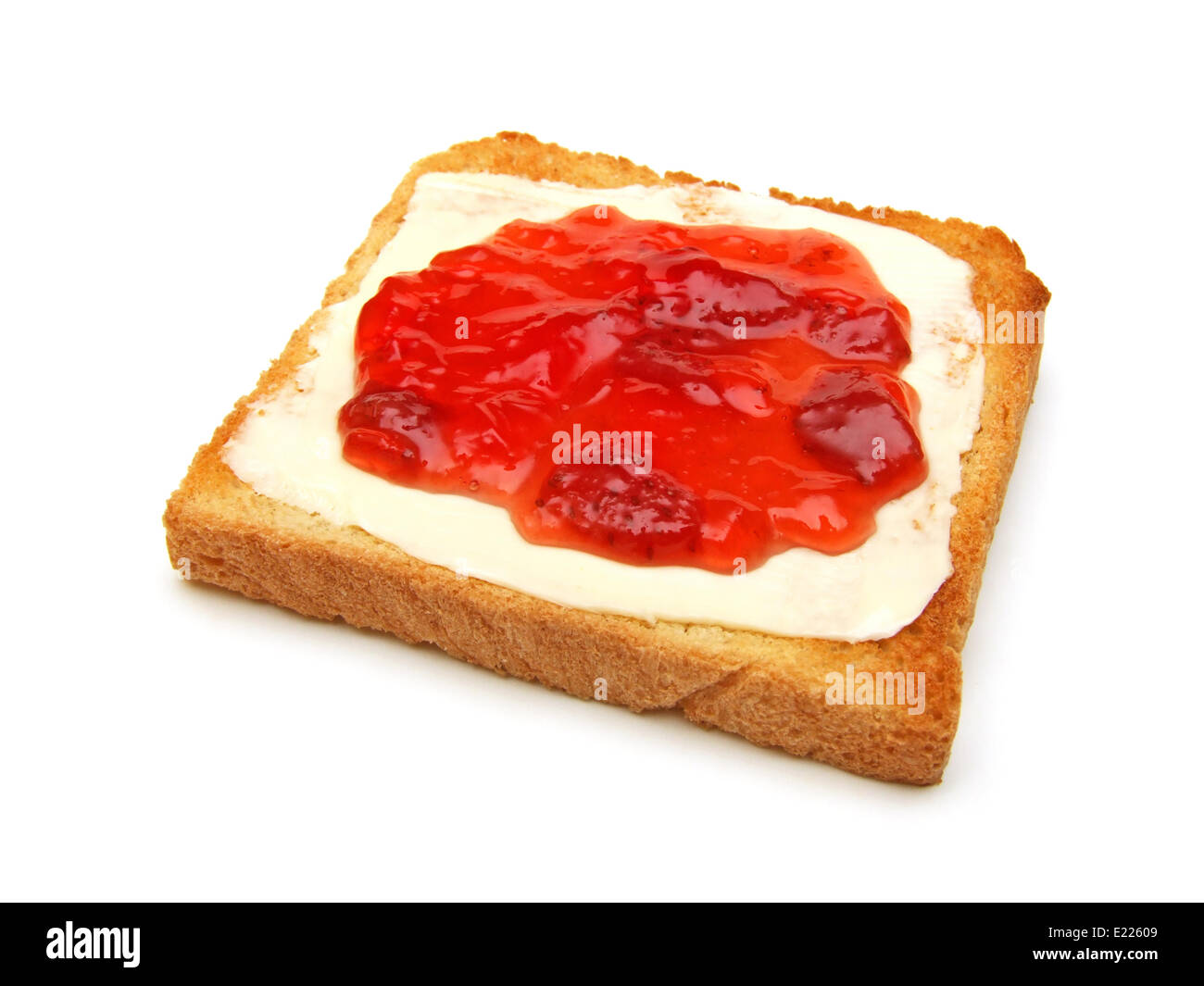 strawberry jam toast Stock Photo - Alamy