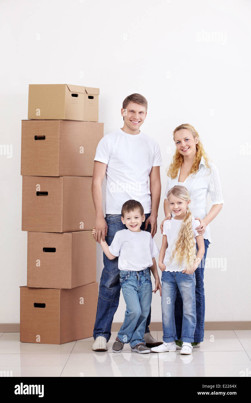 Families with young children at home Stock Photo - Alamy