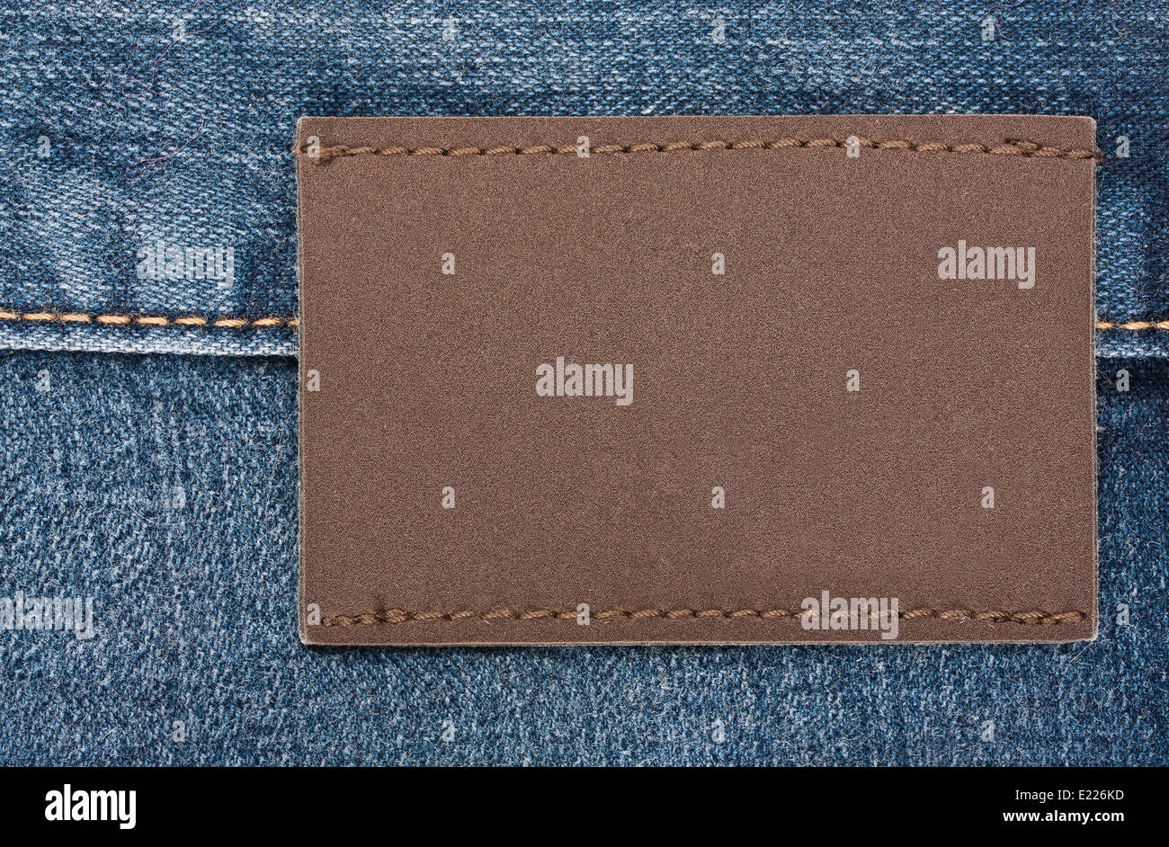 Blank jeans label Stock Photo - Alamy