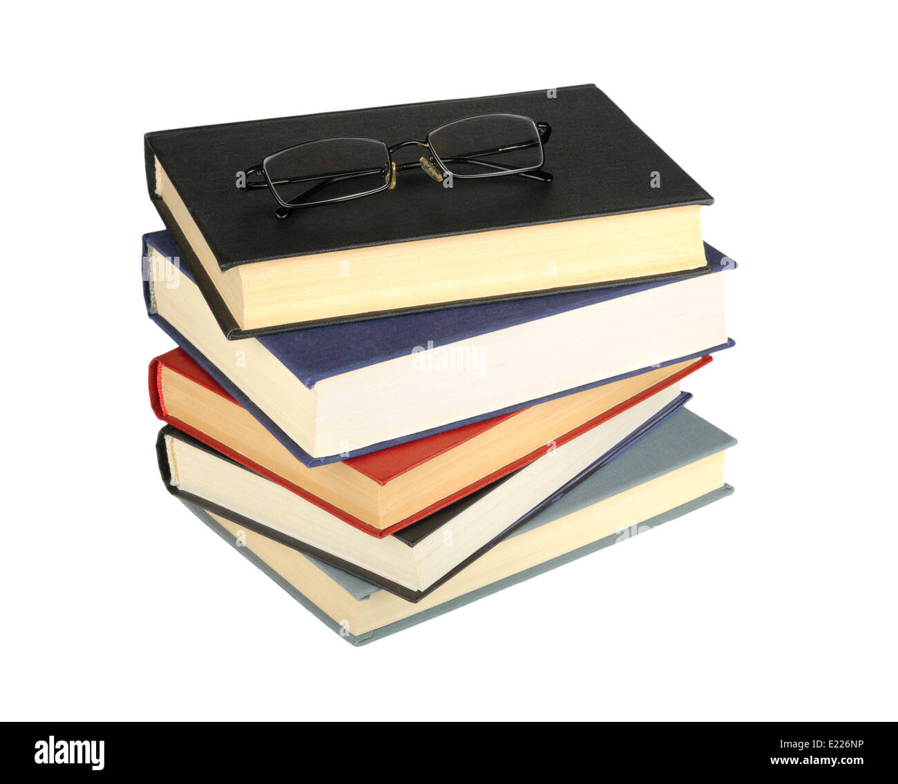 glasses and books Stock Photo - Alamy