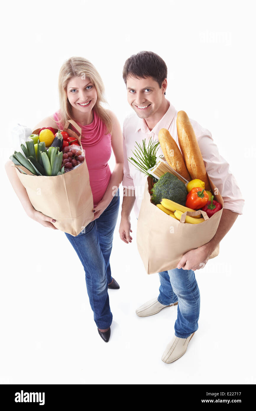 Happy customer couple Cut Out Stock Images & Pictures - Alamy