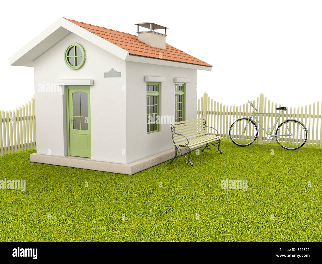 Small backyard timber fence hi-res stock photography and images - Alamy