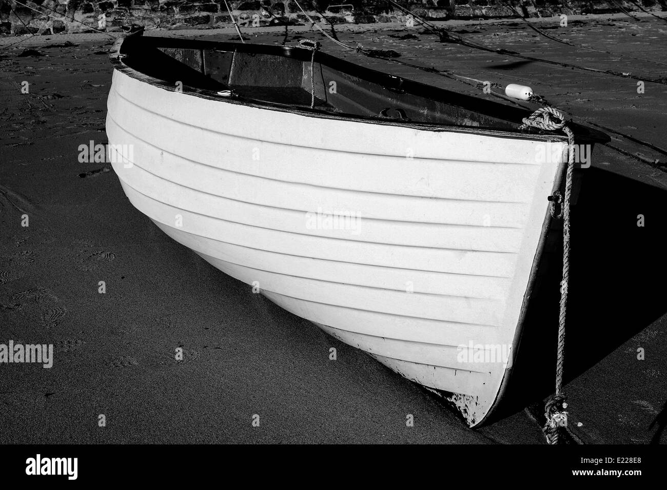 Seaside rowing cornwall Black and White Stock Photos & Images - Alamy