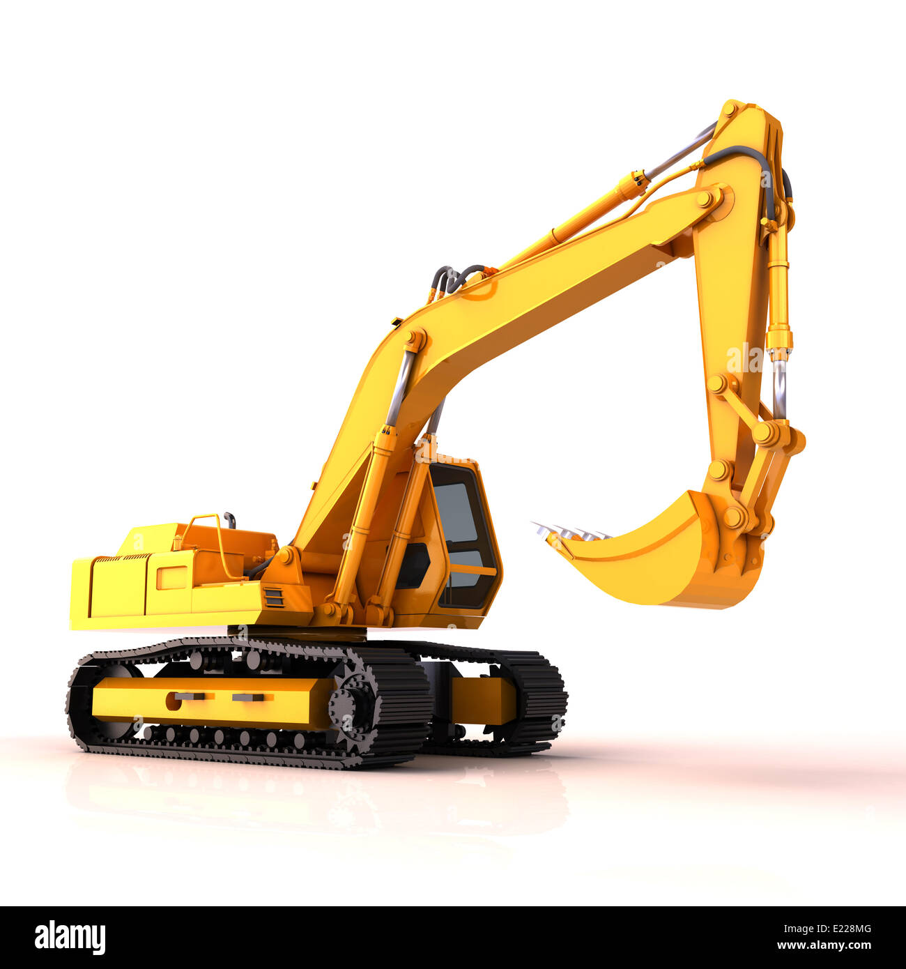 Excavator movement Cut Out Stock Images & Pictures - Alamy