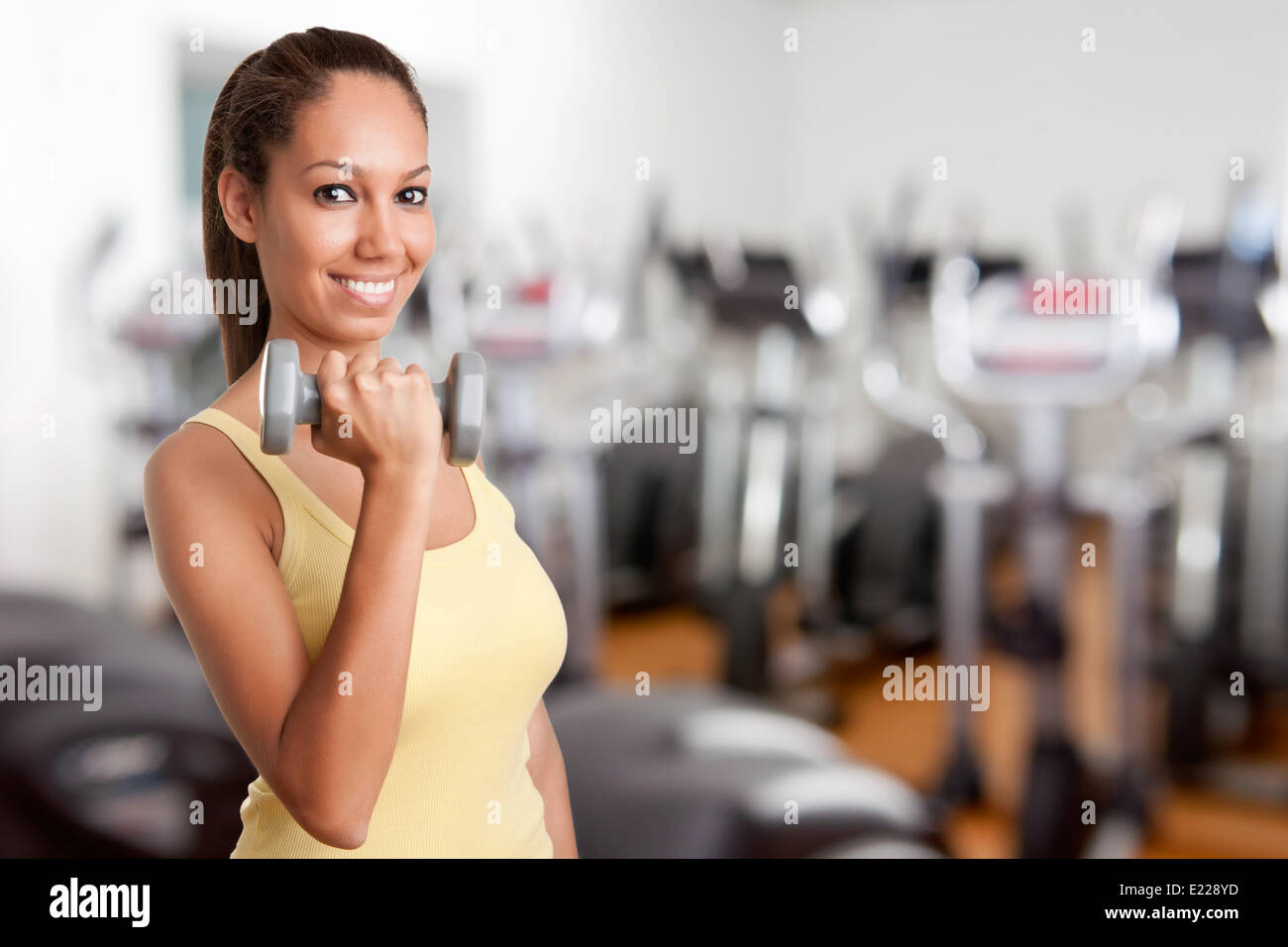 Woman Working Out Stock Photo - Alamy