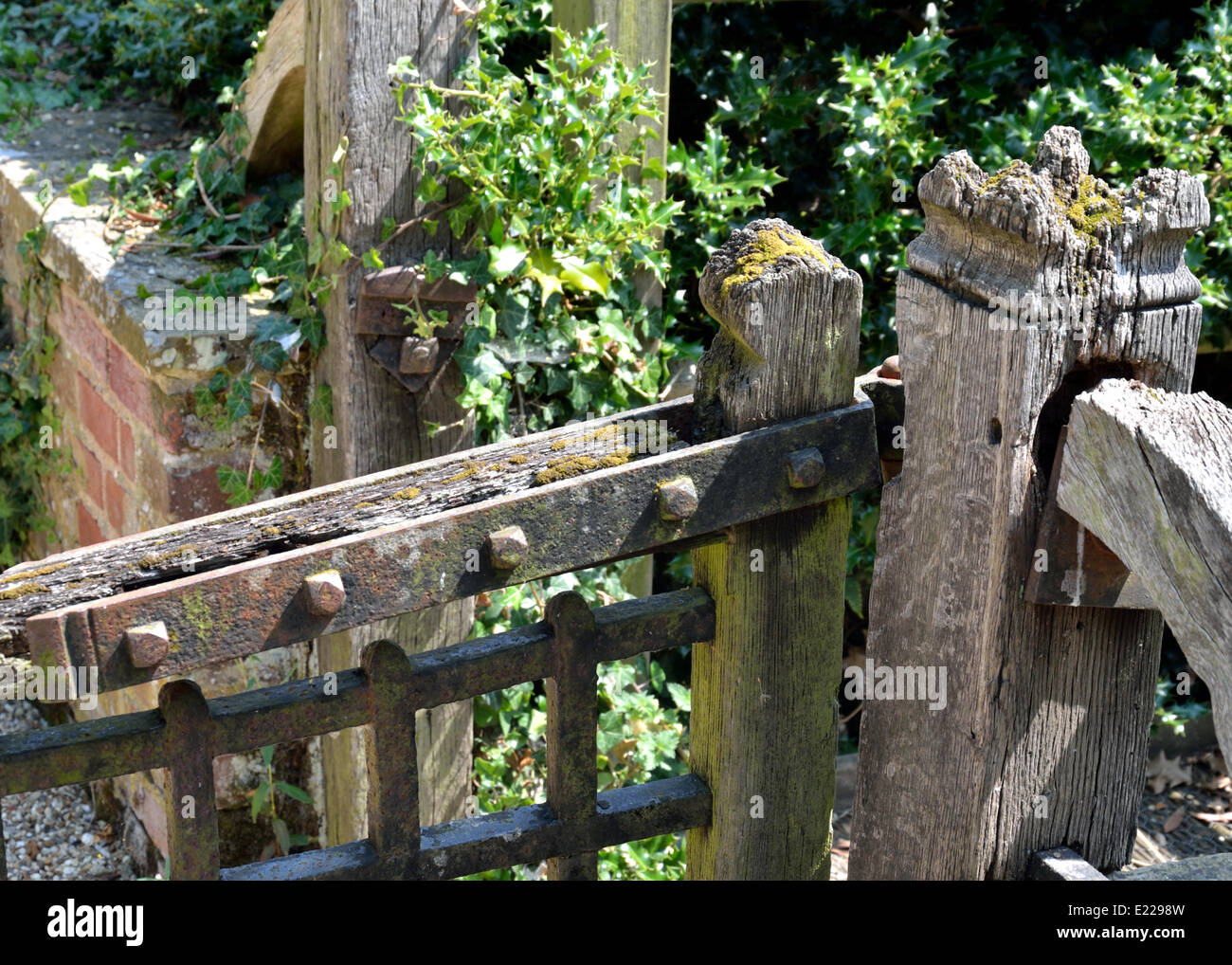 Wooden church gate Stock Photo - Alamy