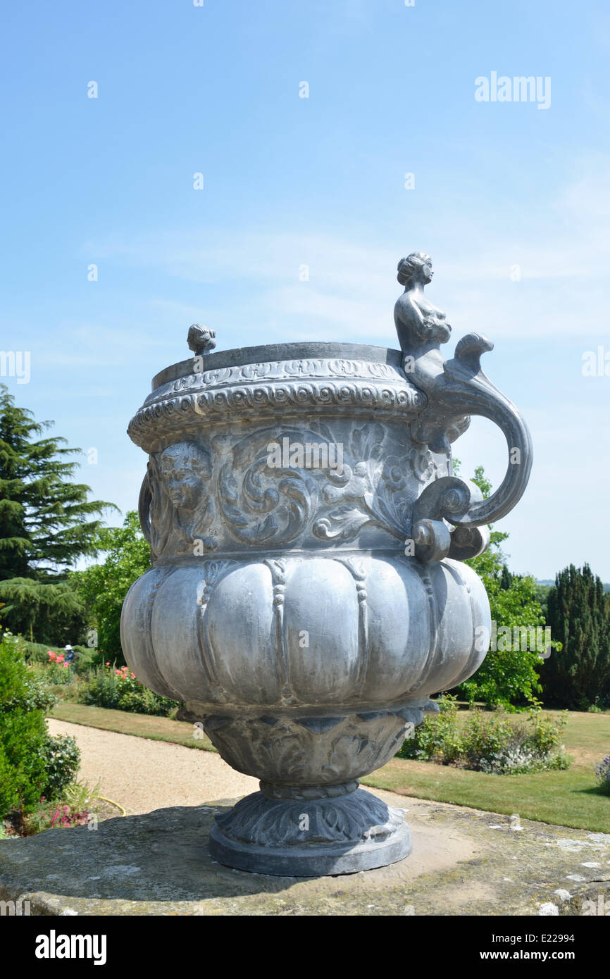 Large pot in country garden Stock Photo - Alamy
