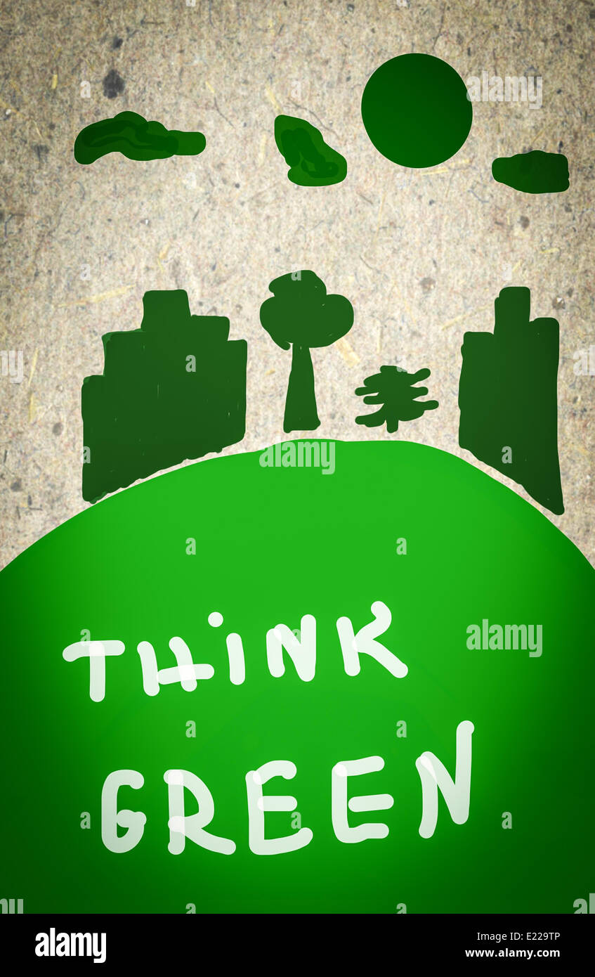 Think green graphic hi-res stock photography and images - Alamy