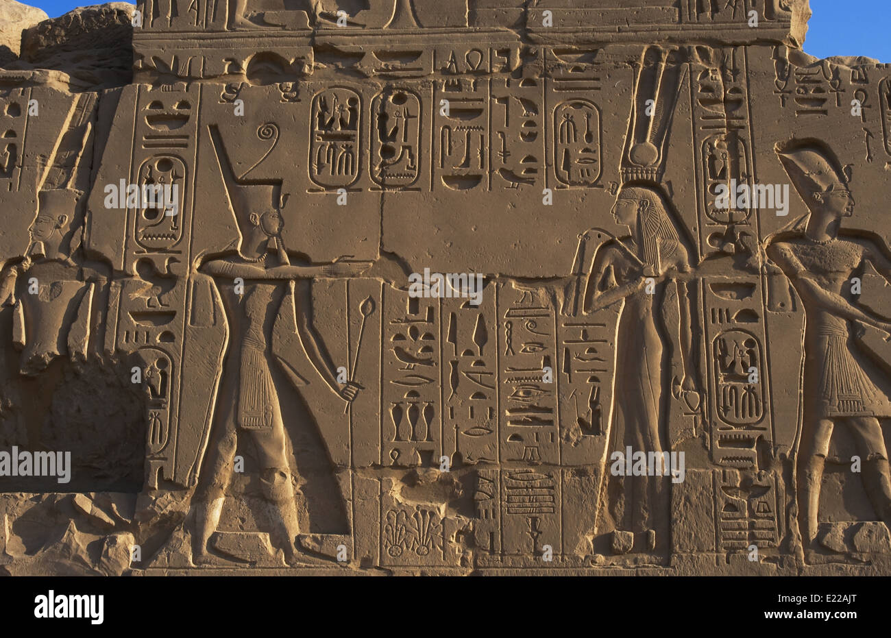 Egyptian Art. The Karnak Temple Complex. Relief depicting a pharaoh ...
