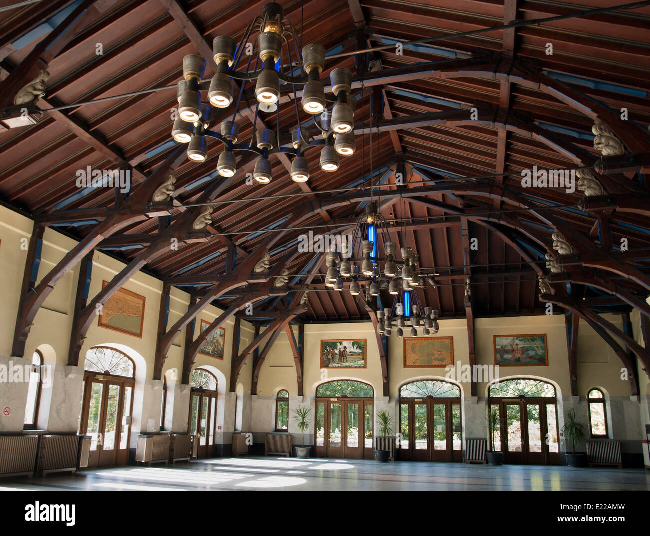 Mount Royal Chalet, Chalet du Mont-Royal, interior of the building in ...