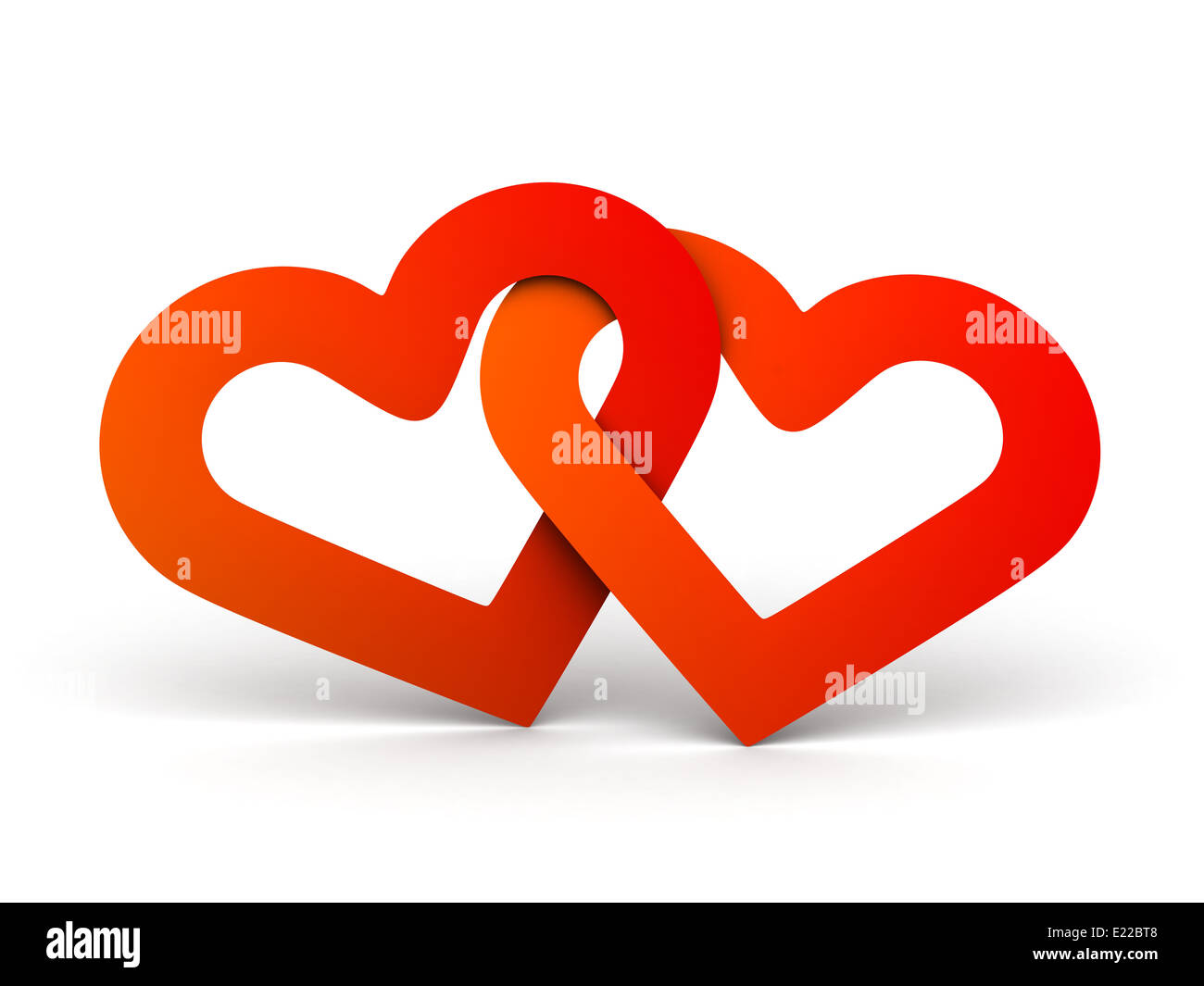 Double heart Cut Out Stock Images & Pictures - Alamy