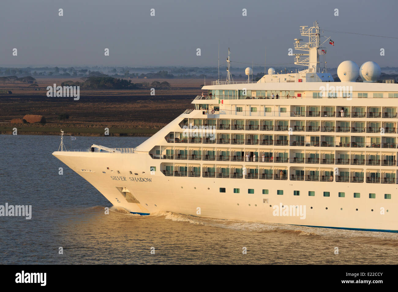 Silver Shadow cruise ship on the Irrawady River,Yangon (Rangoon ...