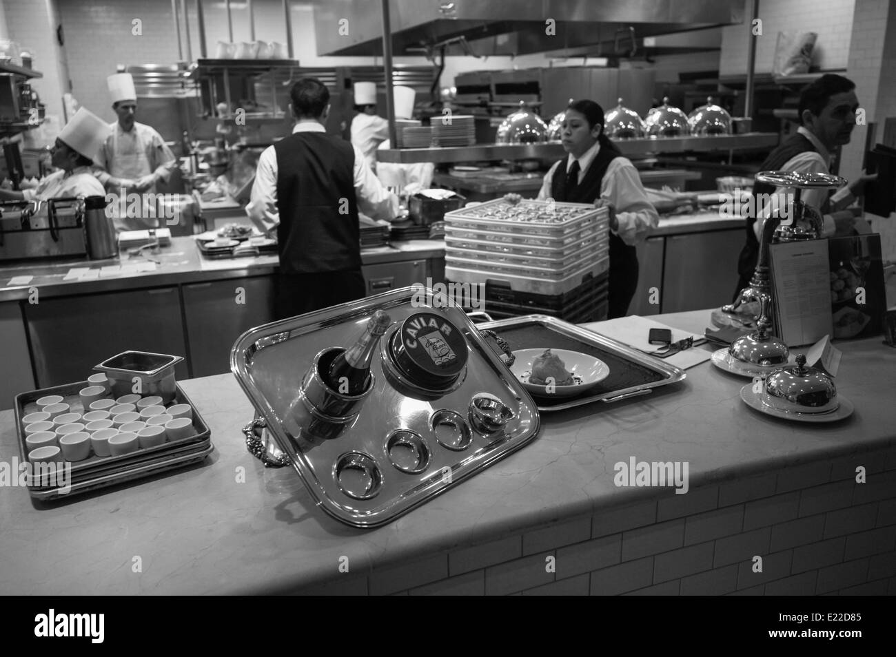Champagne and Caviar display, kitchen, Paris Hotel Restaurant, Las ...