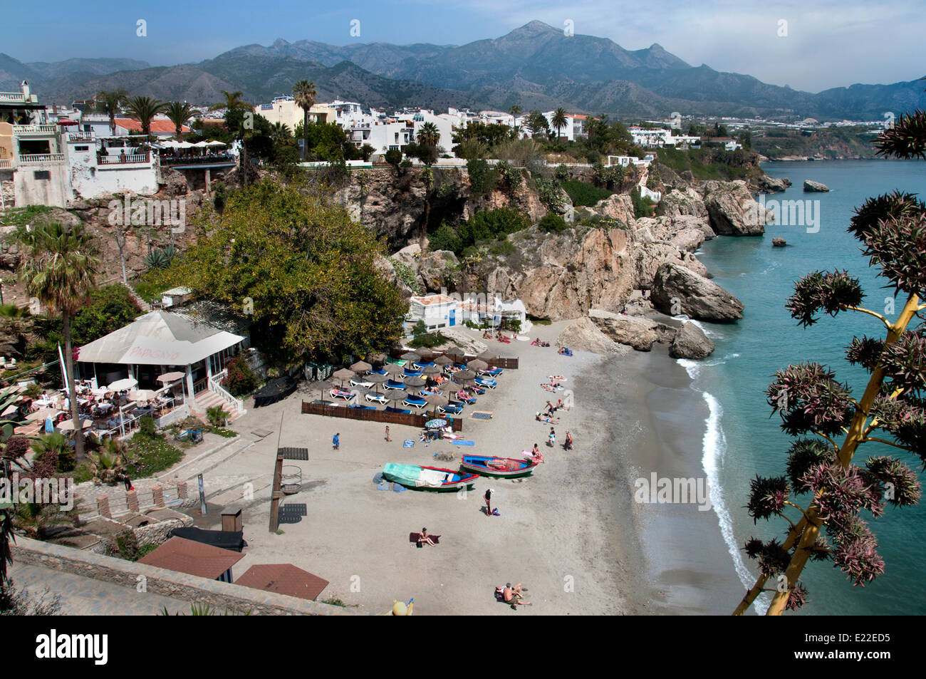 Nerja Málaga Beach Town Sea Spain Mediterranean Stock Photo - Alamy