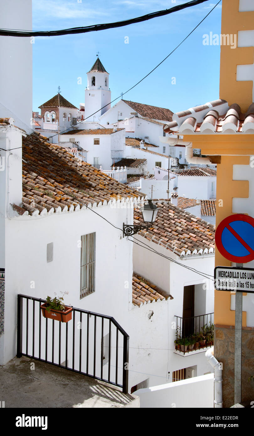 Sedella malaga spain spanish historic white village hi-res stock ...