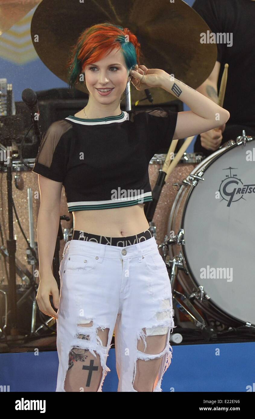 New York, NY, USA. 13th June, 2014. Paramore, Hayley Williams on stage ...