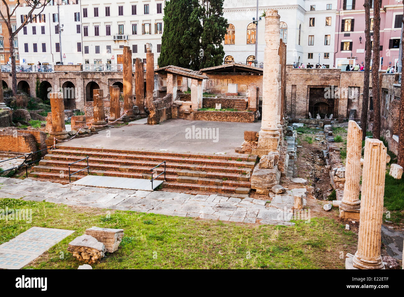 roman temple ruins in the so-called Area Sacra in Rome. Italy Stock ...