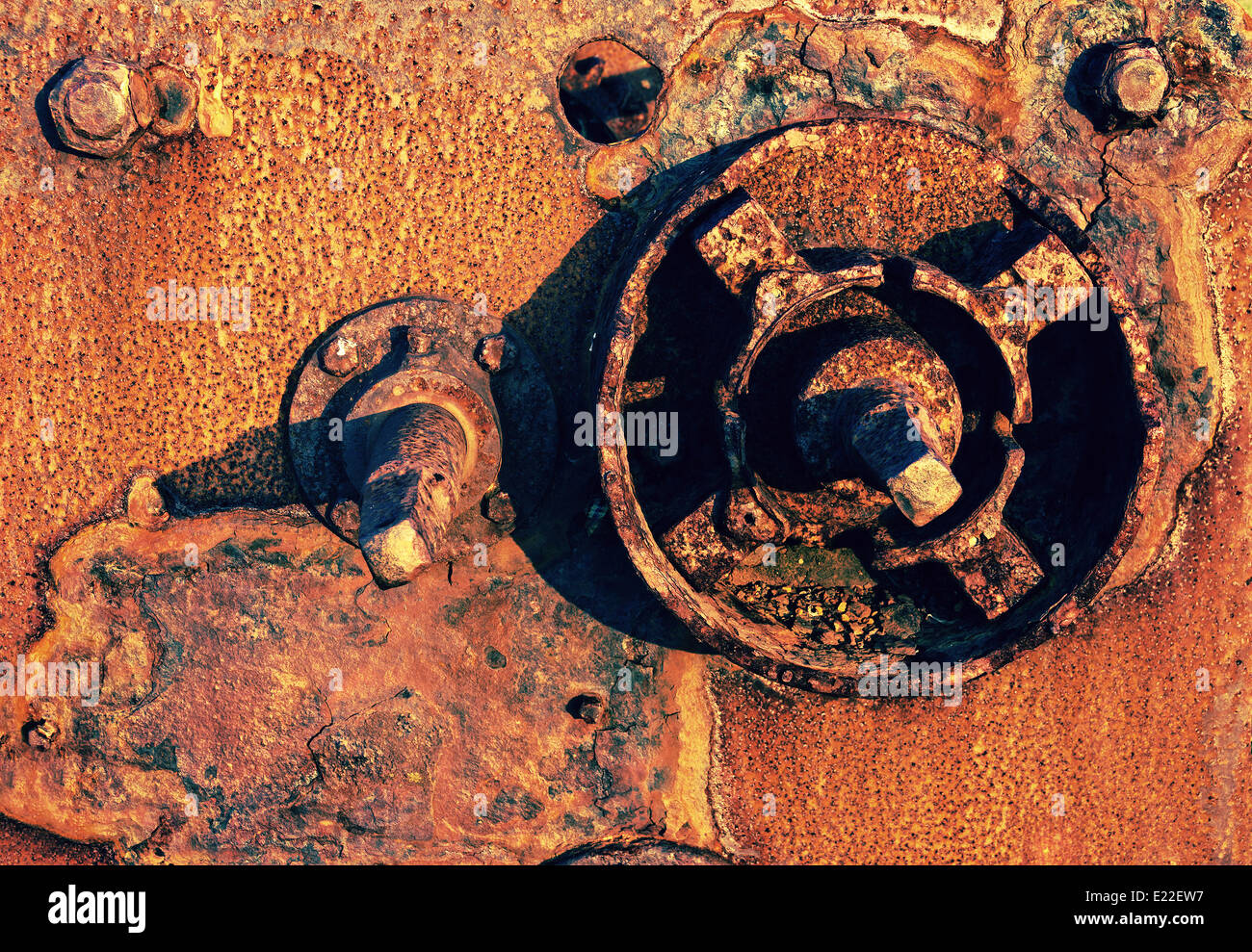 old and rusty steel machinery remains Stock Photo - Alamy