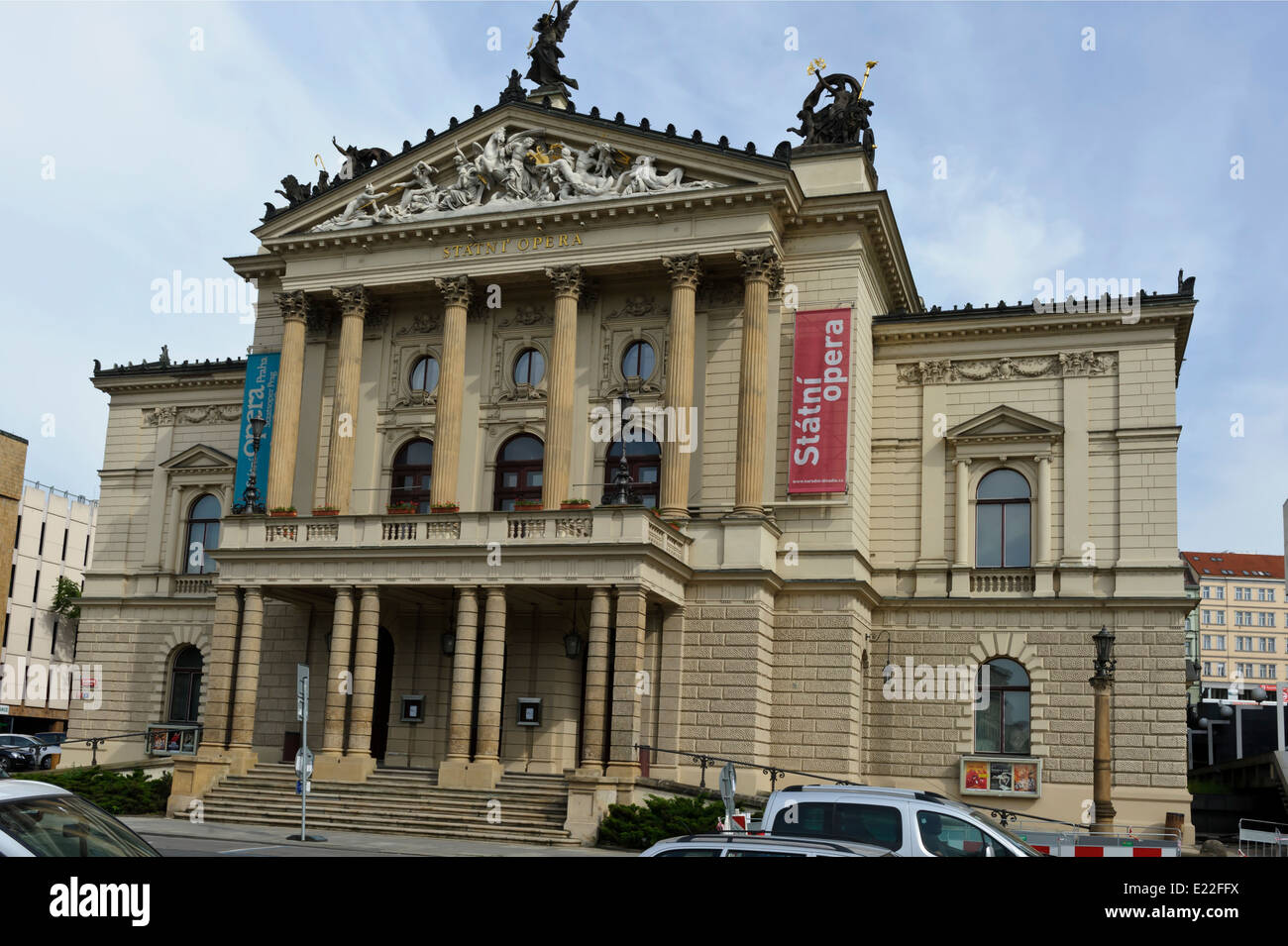 The Iconic State Opera building in Prague, Czech Republic Stock Photo ...