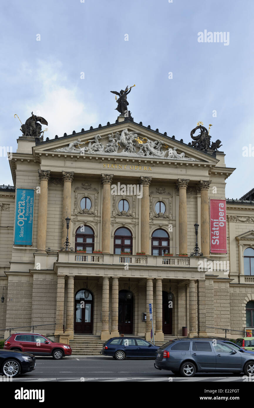 The Iconic State Opera building in Prague, Czech Republic Stock Photo ...