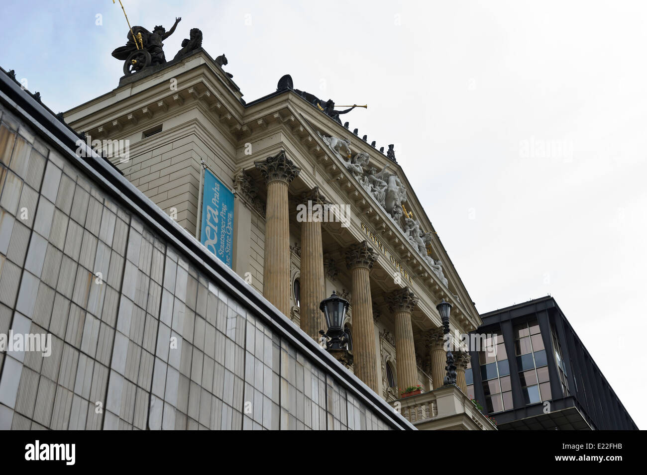 The Iconic State Opera building in Prague, Czech Republic Stock Photo ...