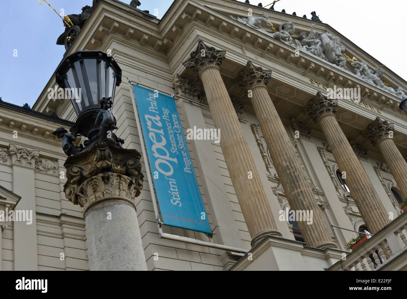 The Iconic State Opera building in Prague, Czech Republic Stock Photo ...