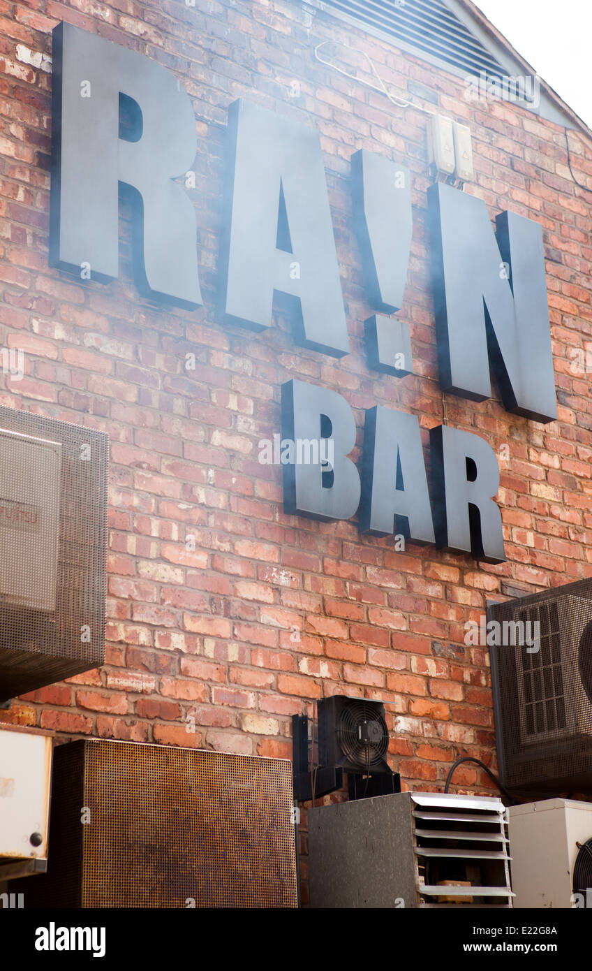 Smoke pollution filling the Air at the aptly named Rain Bar, Manchester ...
