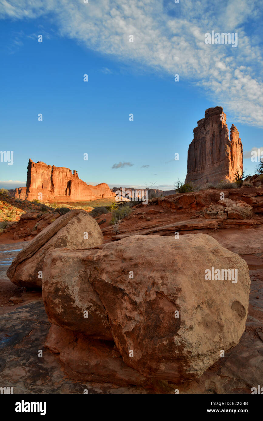 Courthouse Wash view in Arches National Park near Moab, Utah Stock ...