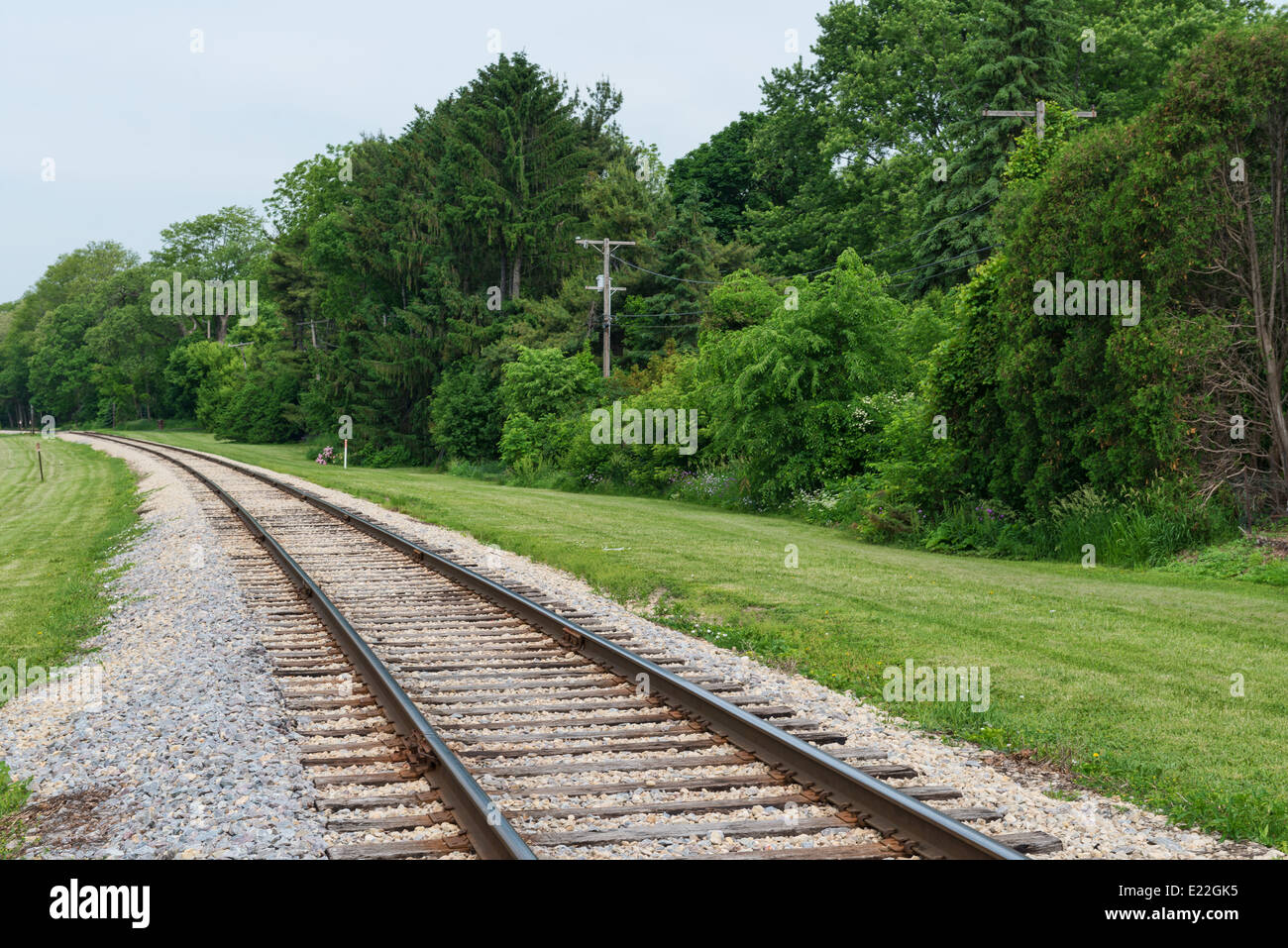 Railroad tracks through the Shorewood Hills suburb of Madison ...