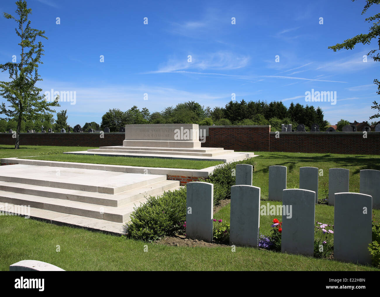 The Stone of Remembrance in Merville Communal Cemetery Extension France ...