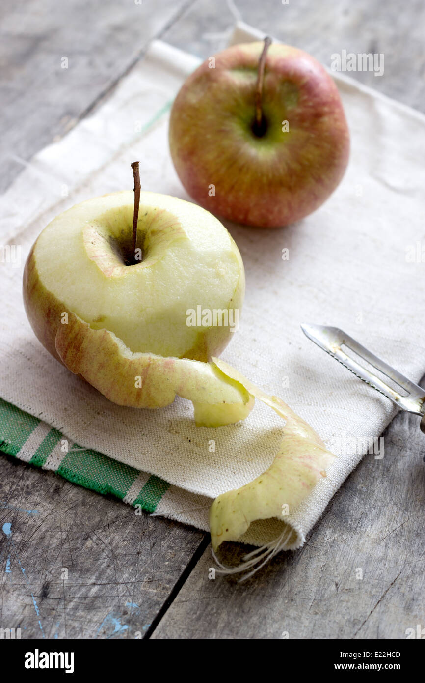 Red apple peel hi-res stock photography and images - Alamy