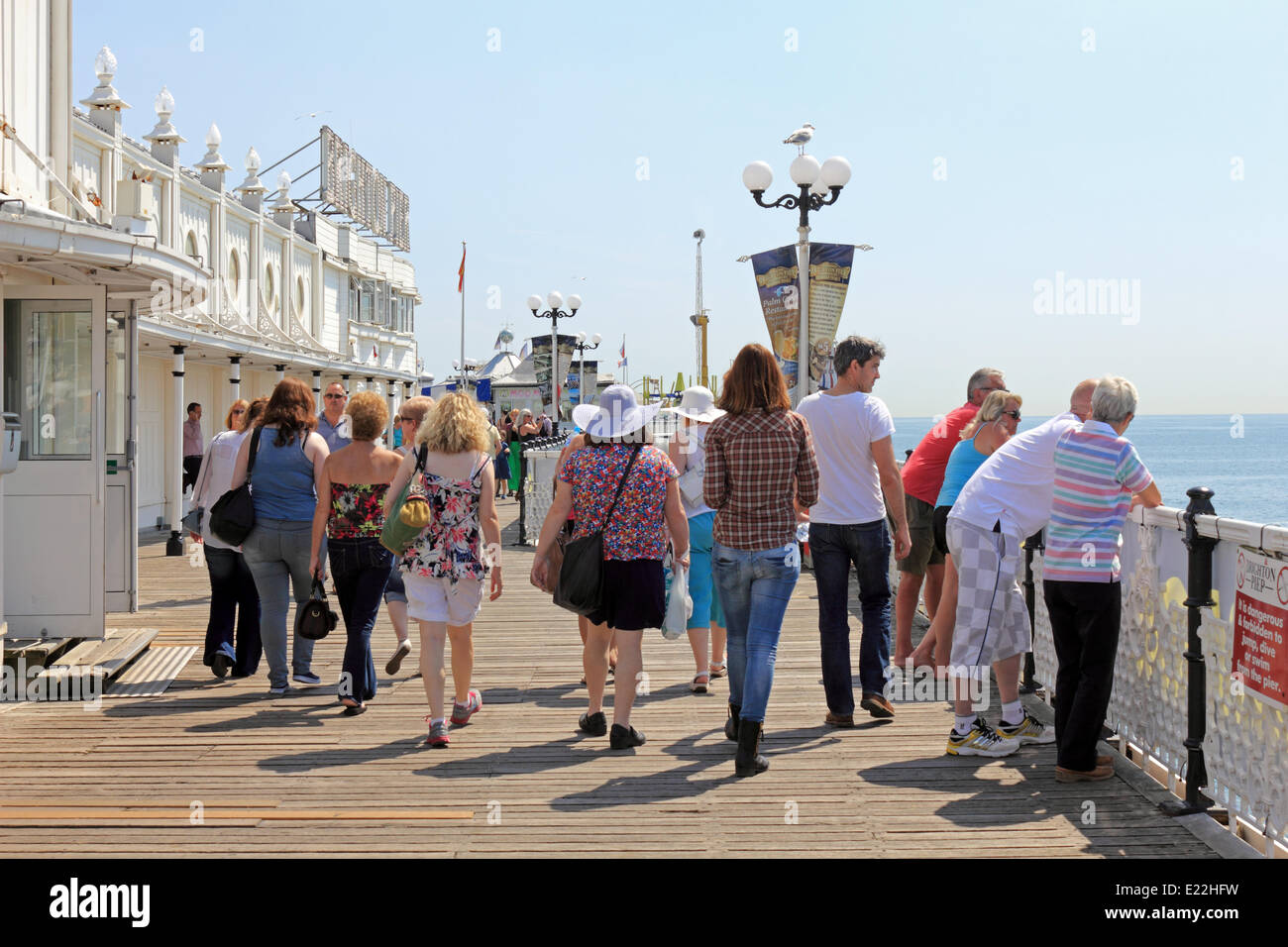 Brighton, Sussex. 13th June 2014. A busy day on Brighton Pier as the ...