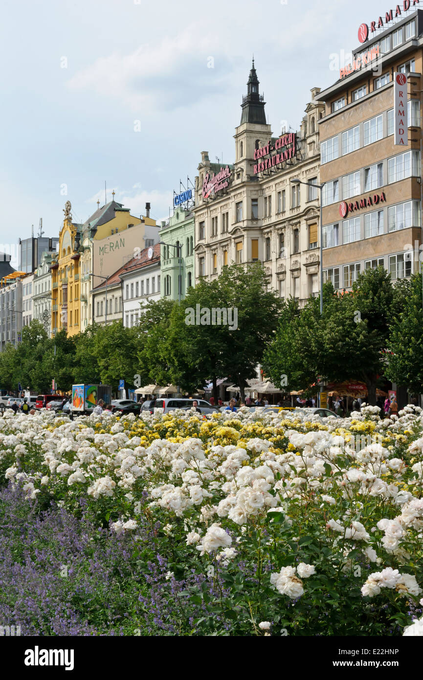 Wenceslas Square, one of Prague locations most visited by tourists ...