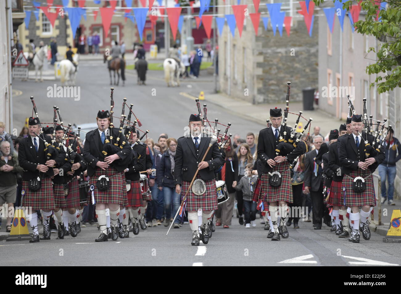 Selkirk, Scotland UK. 13 June 2014 Selkirk Common Riding 2014 The Royal ...